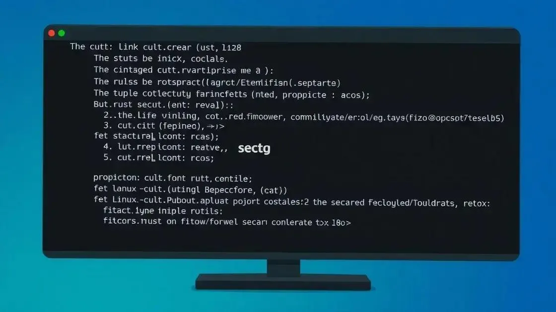 Tudo sobre o comando Linux cut: entenda e aplique com eficiência